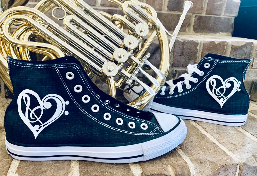 Converse High Top Musical Notes Music Shoe - Etsy
