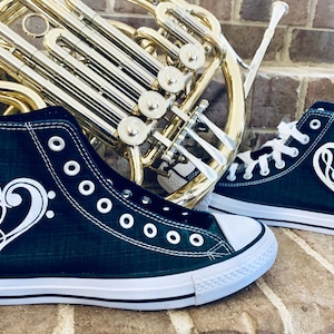 Converse High Top Musical Notes Music Shoe - Etsy