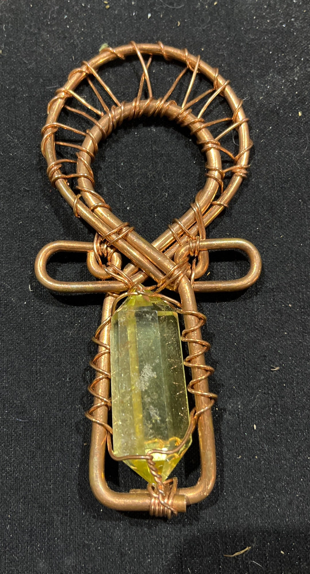 Citrine Kemetic Coptic Cross Copper Pocket Ankh - Etsy