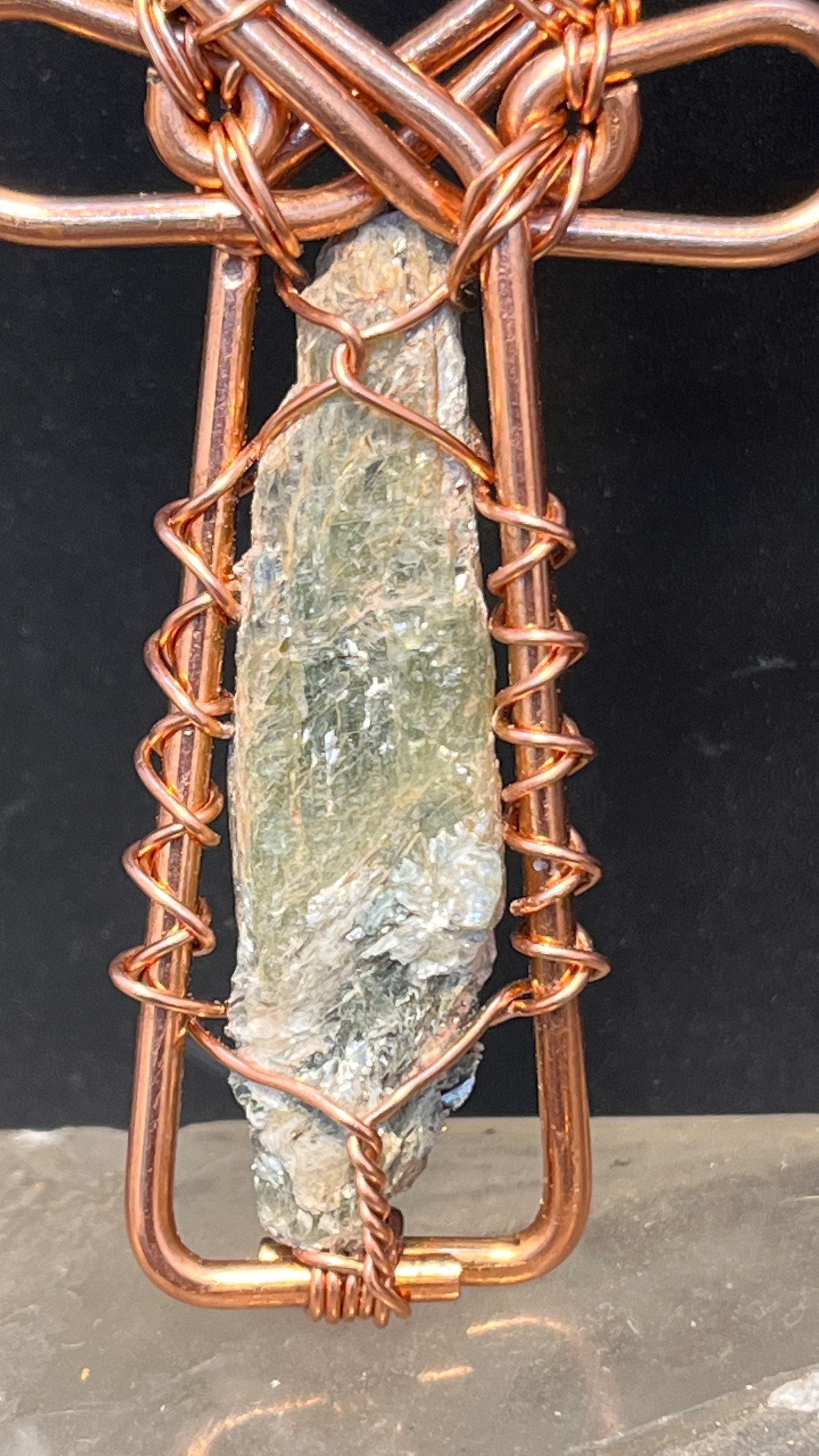 Green Kyanite Copper Ankh Necklace Pendant - Etsy