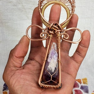 Third Eye Opener Ankh Crystal Amethyst With Clear Crystal Sphere by ...