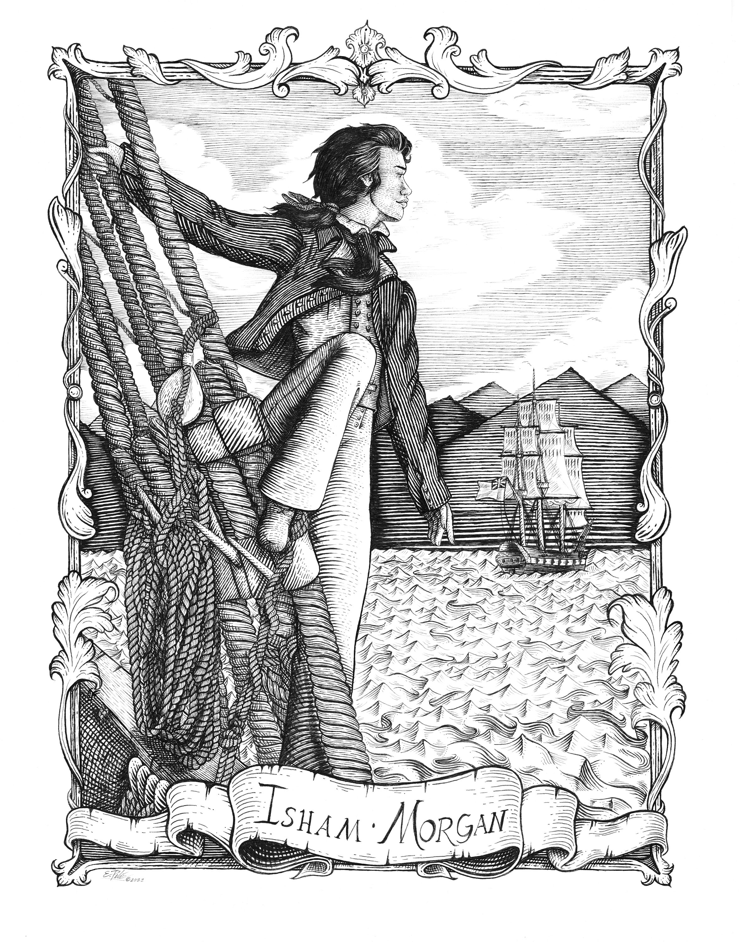 Custom Decorative Frame Pen & Ink Portrait Drawings - Etsy