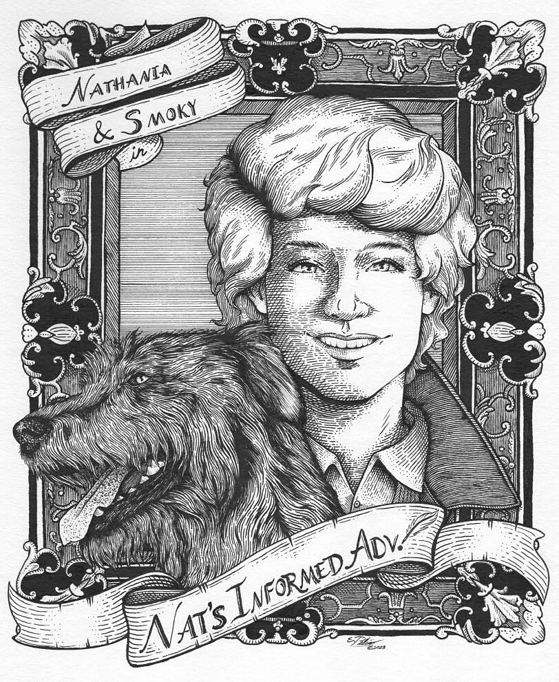 Custom Decorative Frame Pen & Ink Portrait Drawings - Etsy