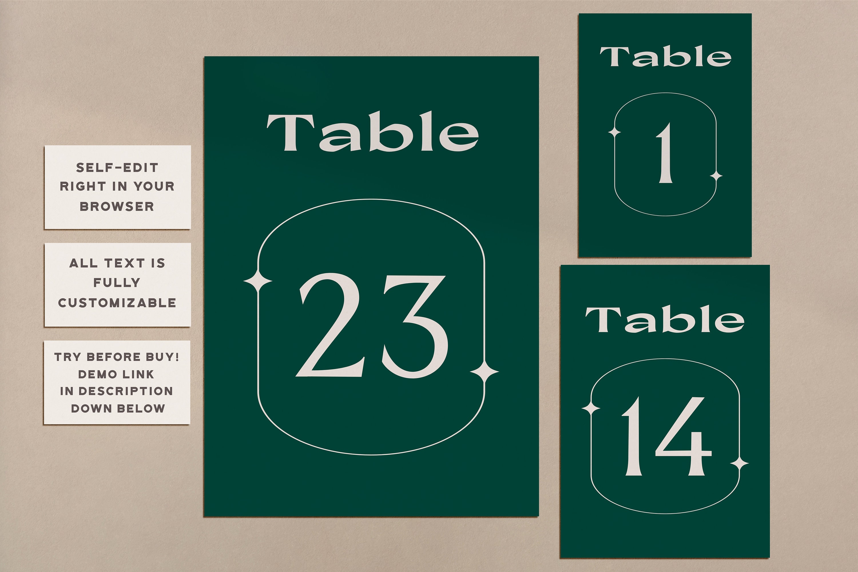 Table Number Template, Dreamy Forest , Woodland Wedding Table Number ...