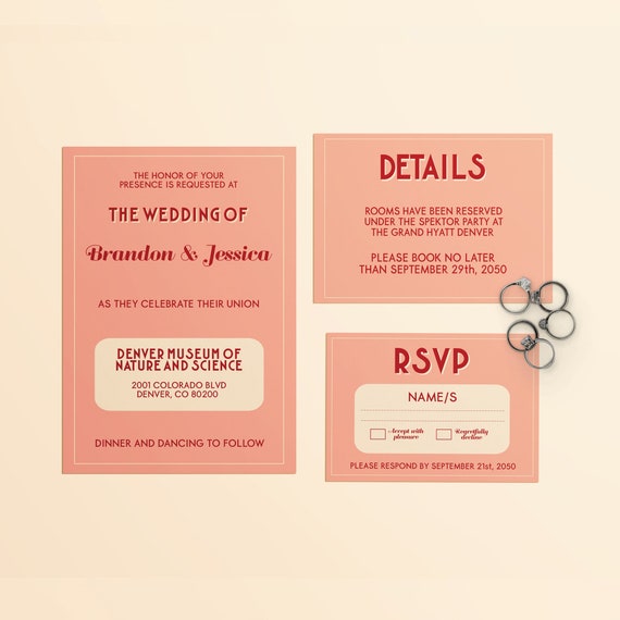 50s Themed Wedding Invitations
