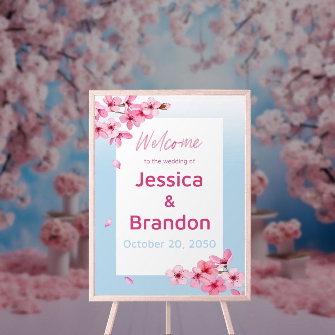 Cherry Blossom Welcome Sign Template/salura Sign Printable/spring ...