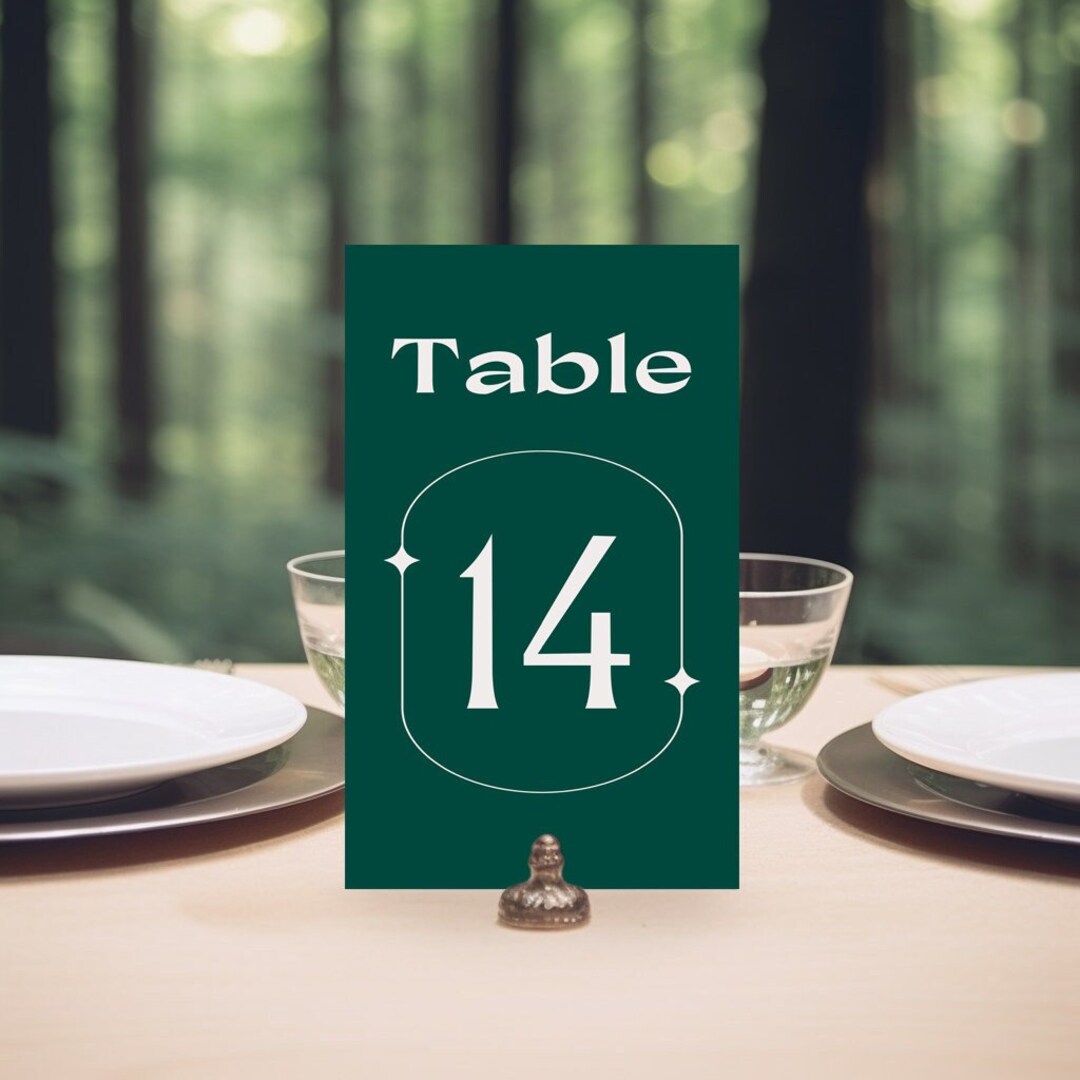 Table Number Template, Dreamy Forest , Woodland Wedding Table Number ...