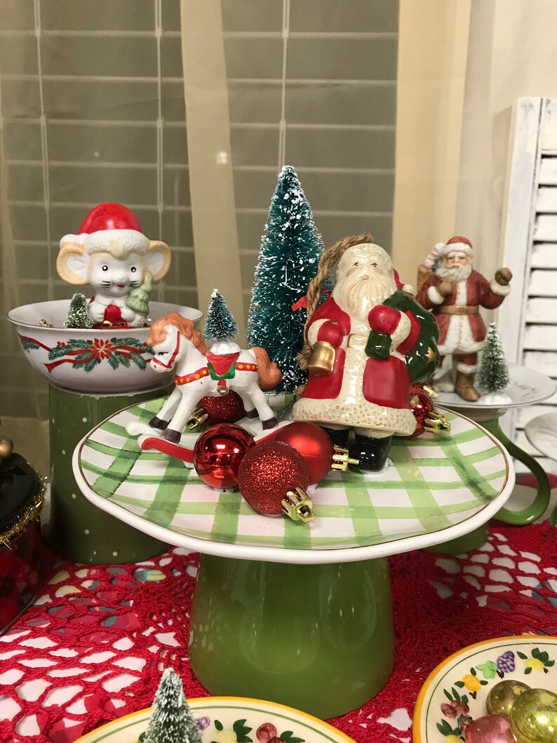 Vintage Santa Claus Decorative Tray - Etsy