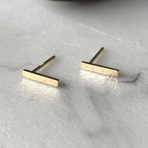 Gold Bar Earrings - Etsy