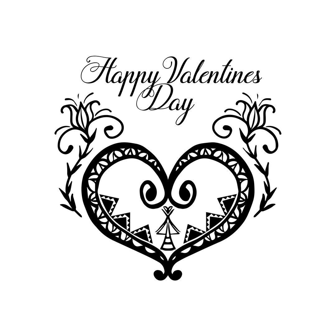 Native American Valentines Day Heart Design Svg, Valentines Svg, Native ...