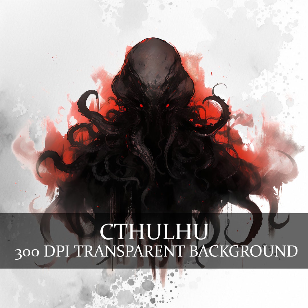 19 Cthulhu Clipart Transparent PNG Bundle, Lovecraft Clipart PNG - Etsy