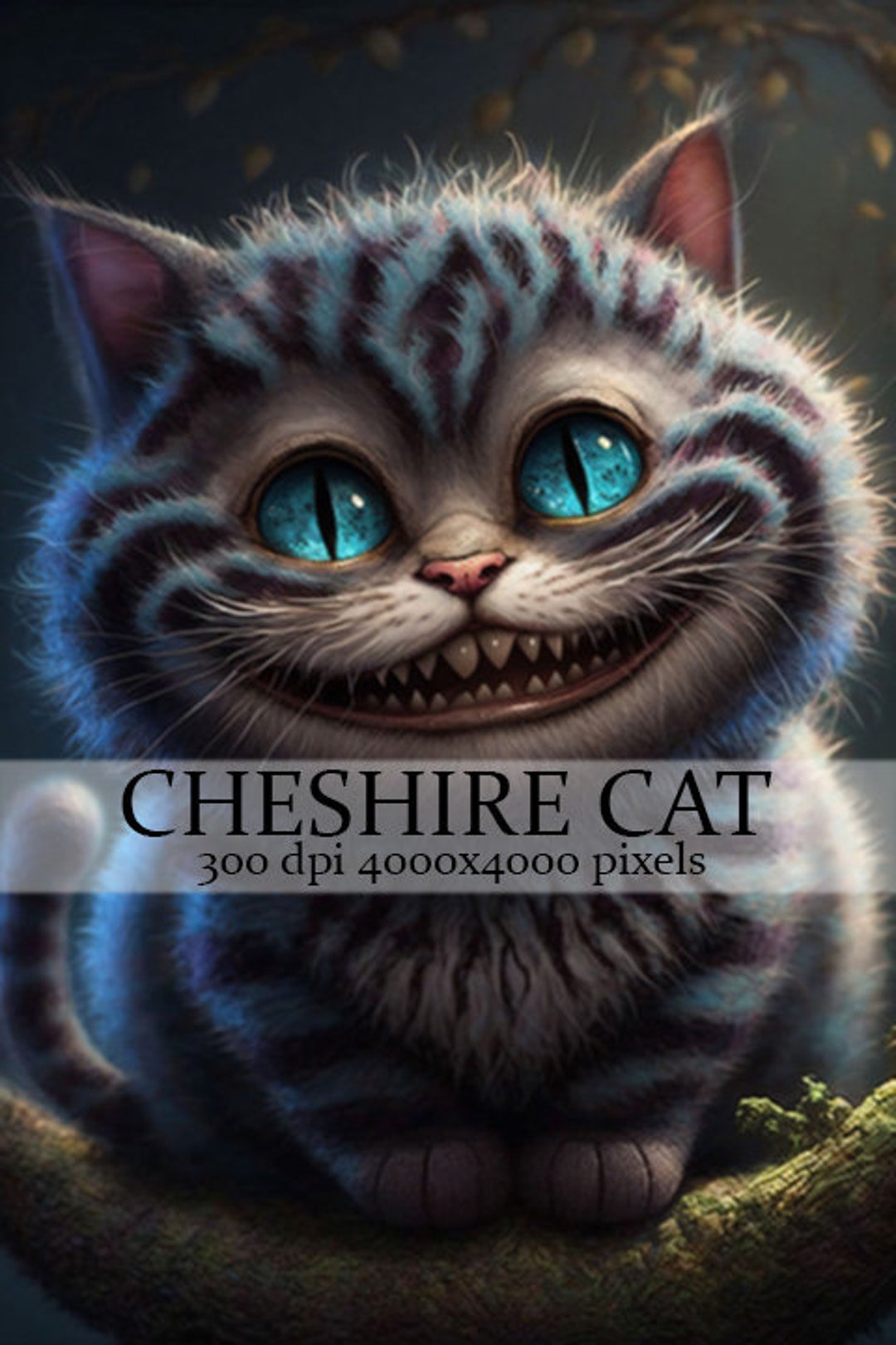 Cheshire Cat Digital Art / Wall Art / Digital Download / Cheshire Cat ...