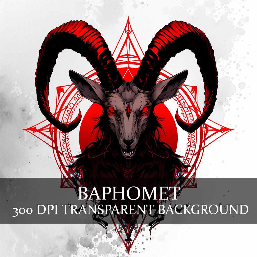 15 Baphomet Clipart PNG Bundle, Dark Fantasy Baphomet Satanic Clipart ...