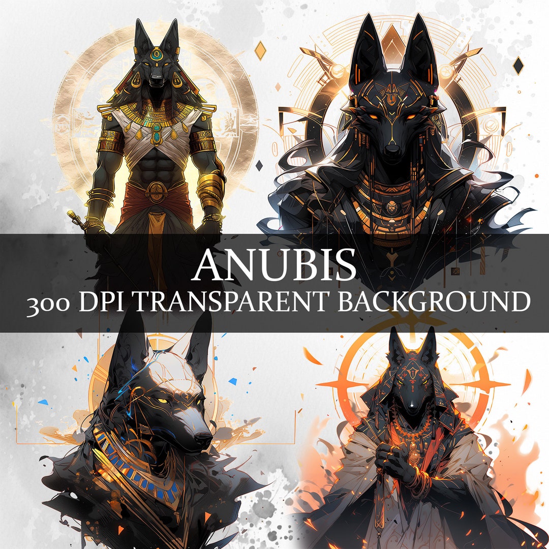 18 Anubis Clipart, Ancient Egyptian Mythology Dog God Art Clipart ...
