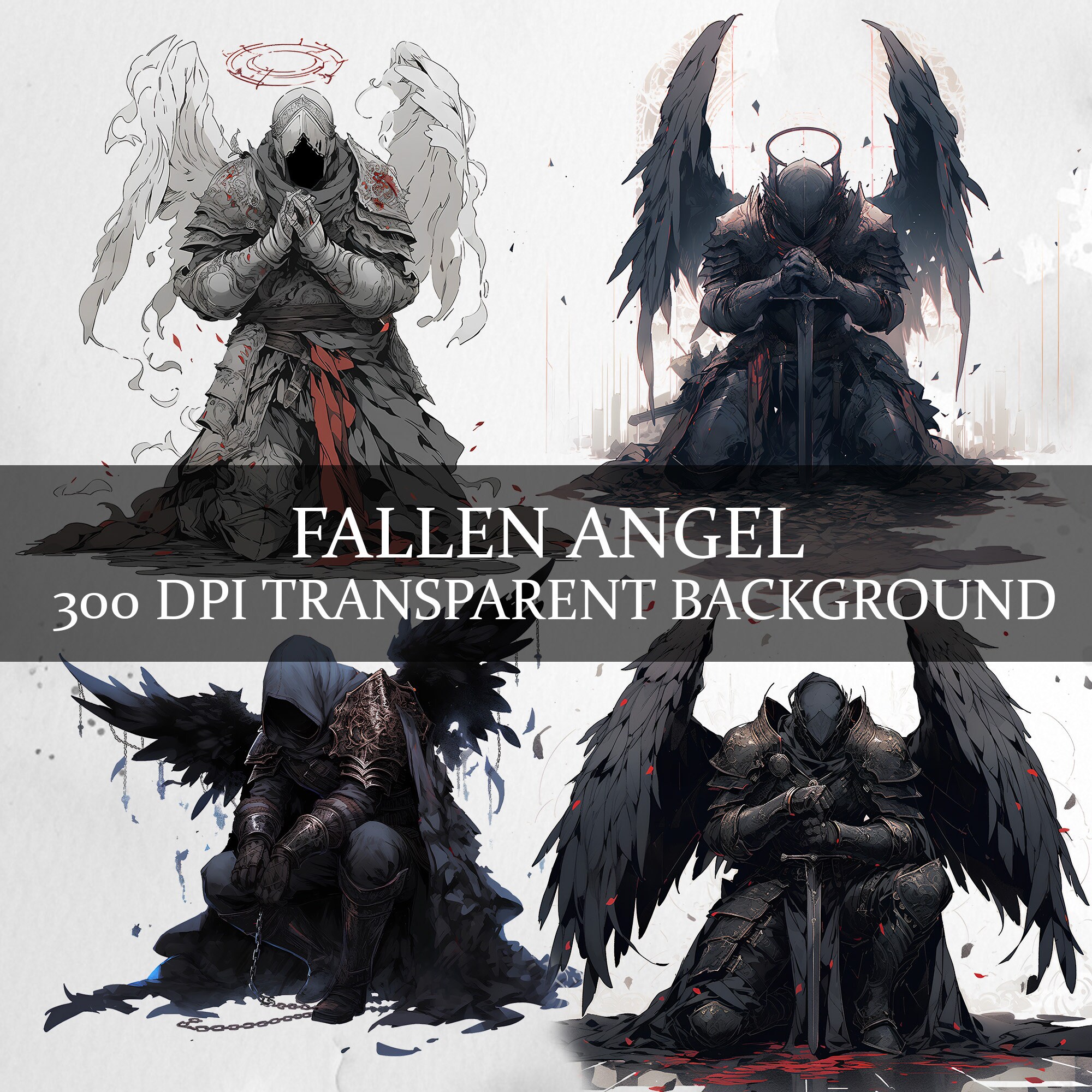 20 Fallen Angel Clipart PNG Bundle Dark Angel Clipart - Etsy