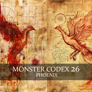 11 Page Monster Codex Volume 26, Monster Bestiary Vol 26, 18 PNG ...