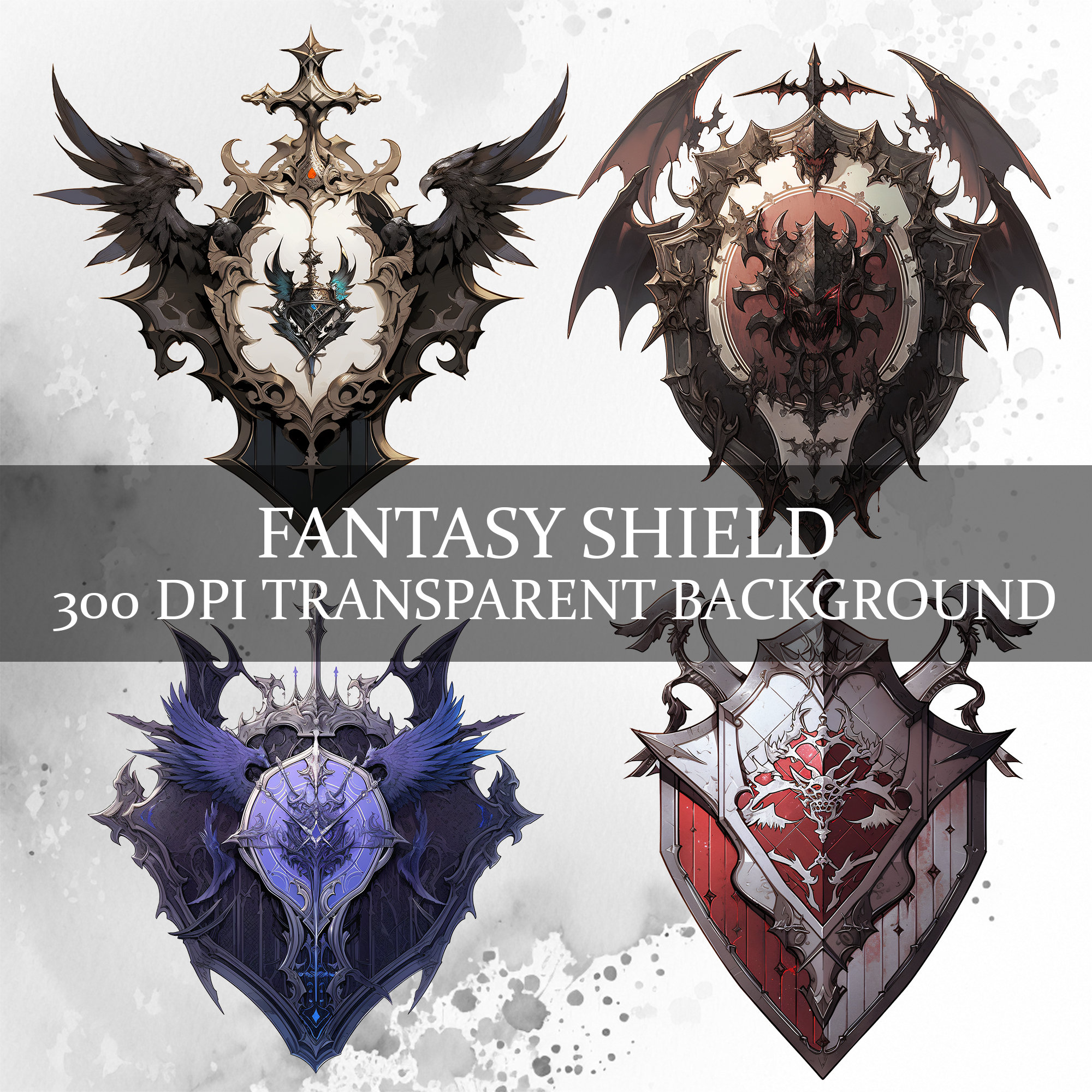25 Fantasy Shield Clipart Fantasy Gothic Shield Clipart Shield - Etsy