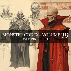 19 Page Monster Codex Volume 39, Vampire Monster Bestiary Vol 39, 19 ...