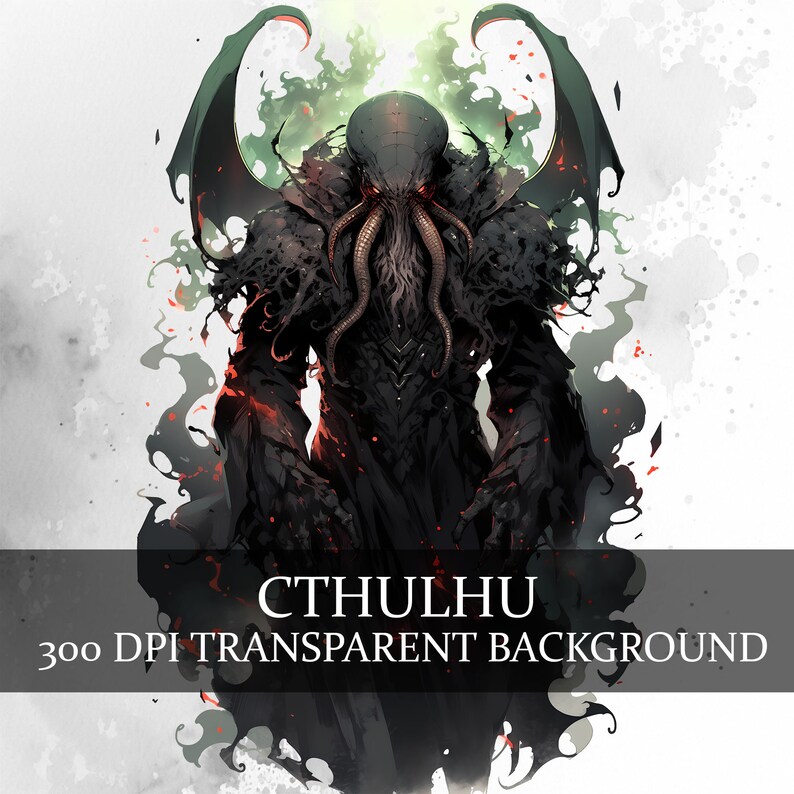 27 Cthulhu Clipart Transparent PNG Bundle, Lovecraft Clipart PNG - Etsy