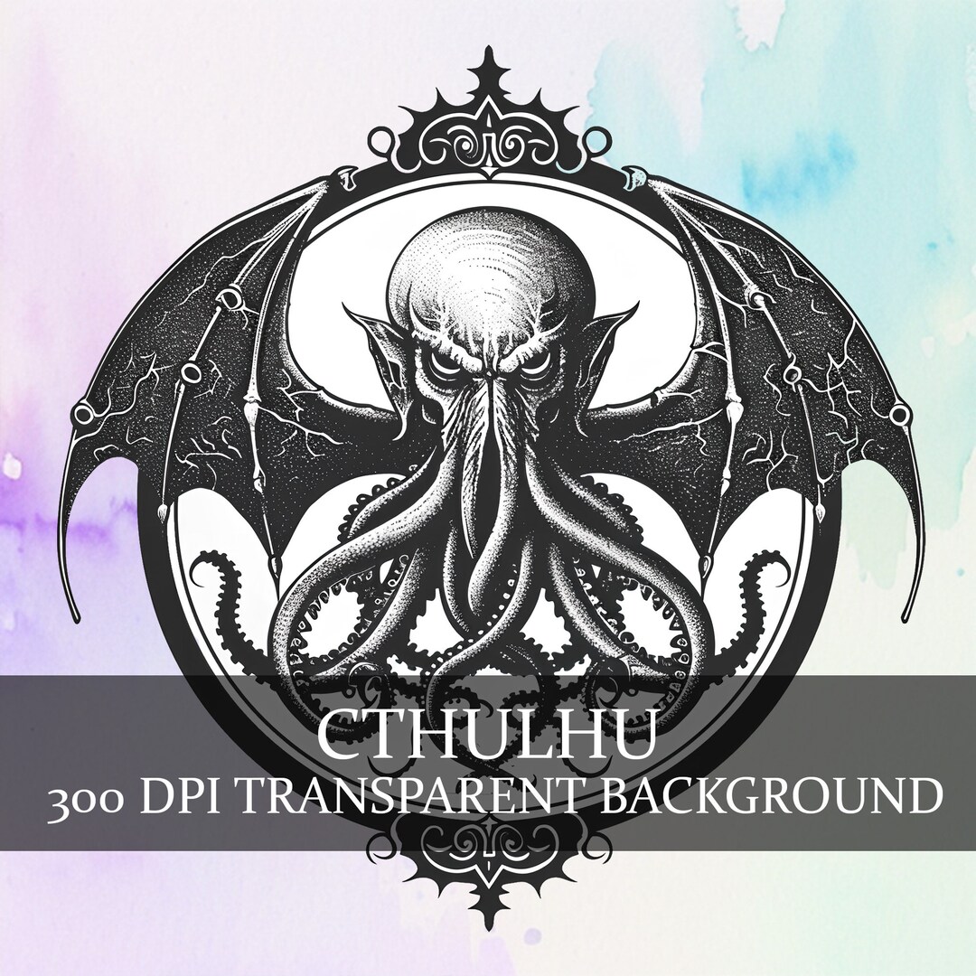 13 Cthulhu Clipart Transparent PNG Bundle, Elder God Clipart, Lovecraft ...