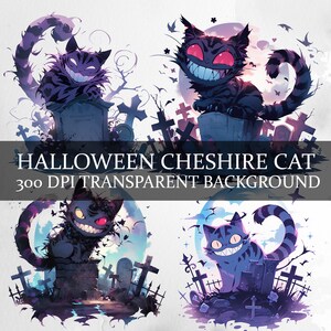 13 Halloween Cheshire Cat Clipart PNG, Creepy Cheshire Cat Clipart ...