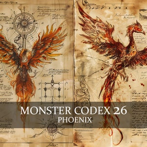 11 Page Monster Codex Volume 26, Monster Bestiary Vol 26, 18 PNG ...