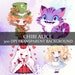 60 Alice in Wonderland Clipart Bundle, Chibi Cheshire Cat PNG, Mad ...