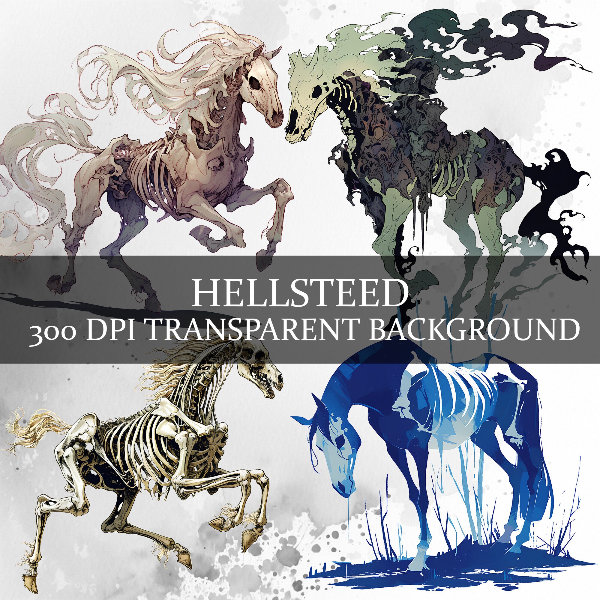 24 Hellsteed Clipart, Skeletal Horse, Hell Horse Pixel Art, Ghost Horse ...