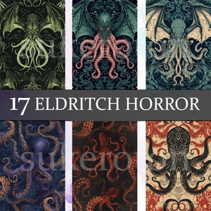 17 Eldritch God Digital Paper Pack | Seamless Patterns | Cosmic Horror ...