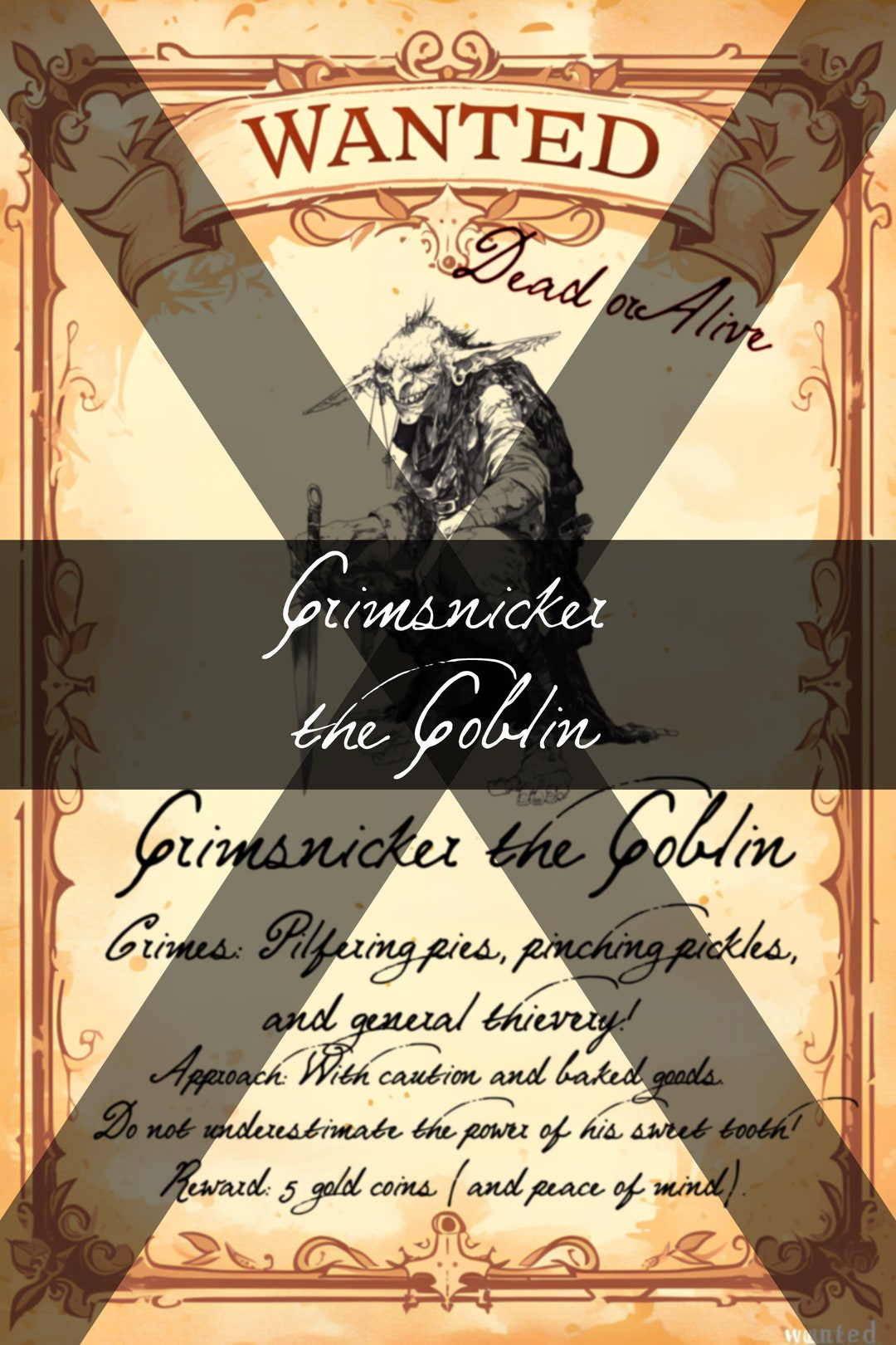 3 Wanted Posters - Bounty Poster Props, Dnd Art, Monster Art Wanted ...