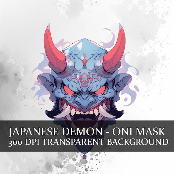 Japanese Demon Mask Anime Japanese Girl With Demon Mask" Poster By