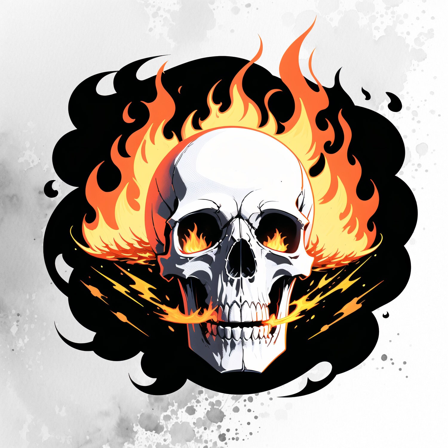 18 Fire Skulls Clipart Flame Skulls PNG Fiery Skulls - Etsy