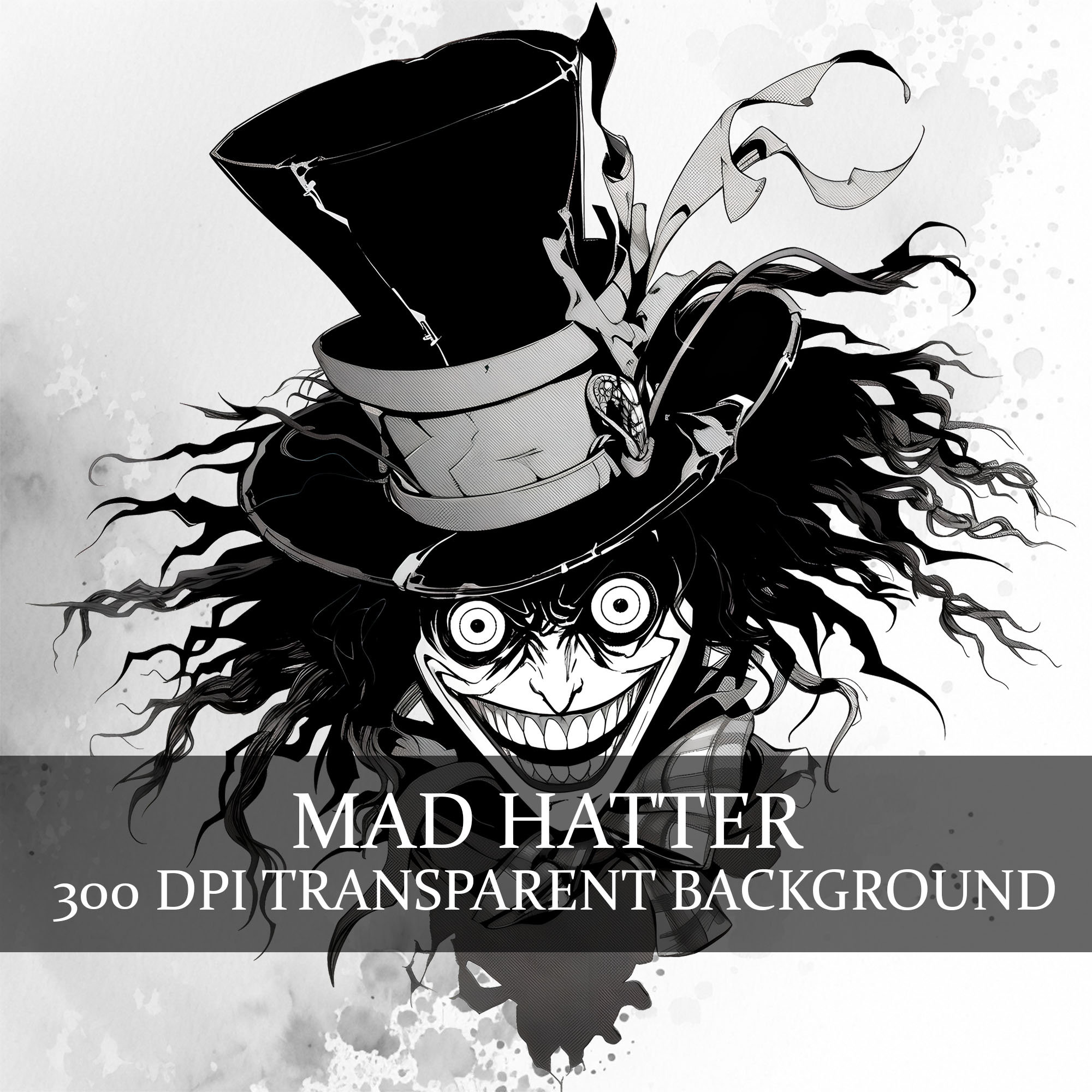 15 Mad Hatter Clipart PNG Dark Mad Hatter Clipart Bundle - Etsy