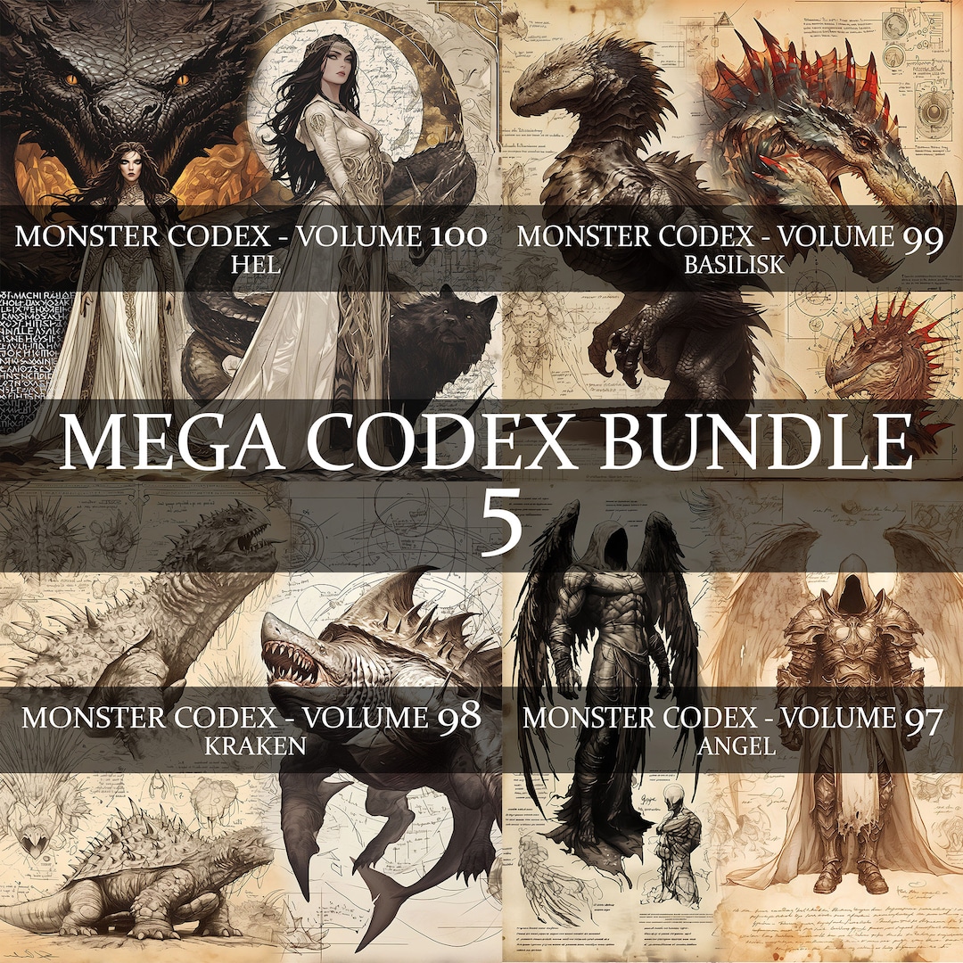 Complete Monster Codex Volume 81 to 100, Complete Mega Codex Bundle ...