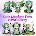 21 Cute Chibi Woodland Fairypng Clipart Bundle, Transparent Background ...