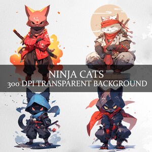 17 Ninja Cats Clipart, Shinobi Cat Png, Ninja Anime Cat Clipart PNG ...