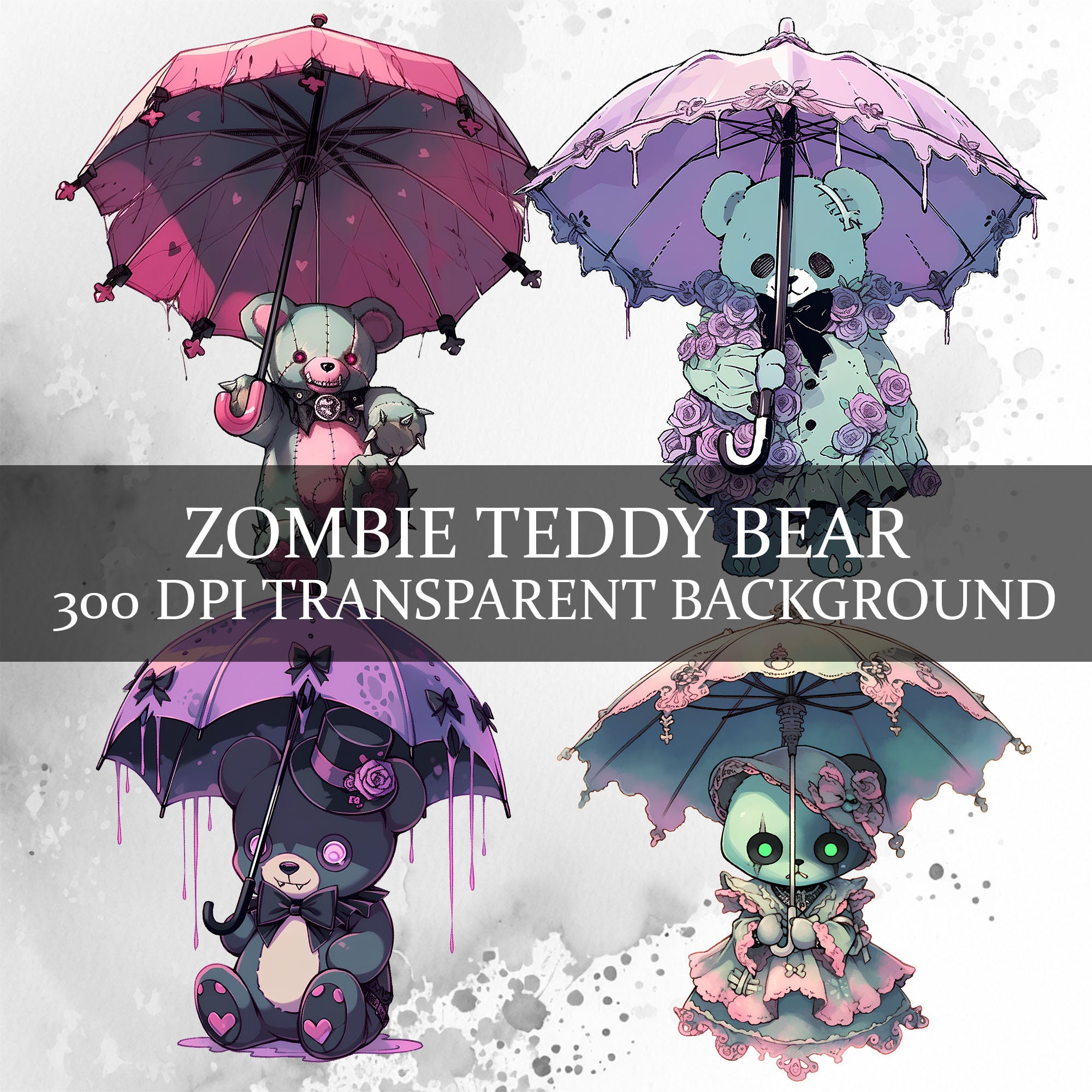 Bundle of 17 Scary Teddy Bear PNG Spooky Teddybear Zombie - Etsy