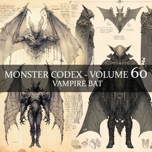 30 Page Monster Codex Volume 60, Monster Bestiary Vol 60, 30 JPG ...