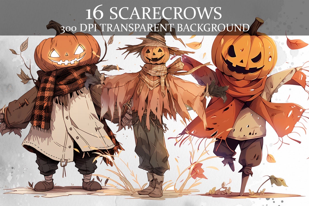 16 Scarecrow Clipart, Halloween Clipart, Halloween Png, Scary Clipart ...