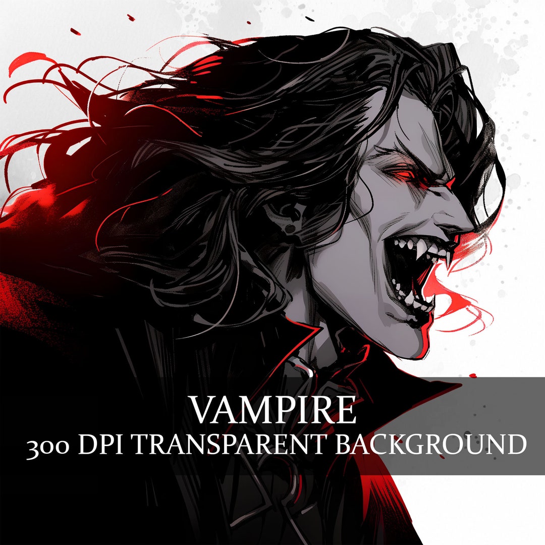 30 Fantasy Vampire Aquarell Clipart PNG Bundle - Gothic Vampire Clipart ...