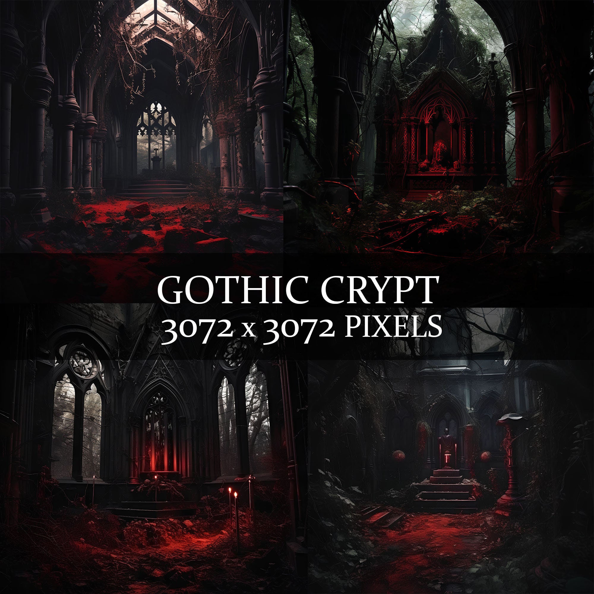 28 Gothic Crypt Clipart, Abandoned Forest Graveyard Landscape Images ...