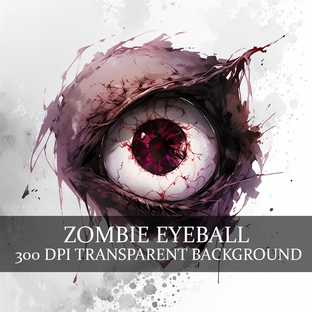 23 Zombie Eyeball Clipart, Creepy Eye Png Halloween Clipart, Monster ...