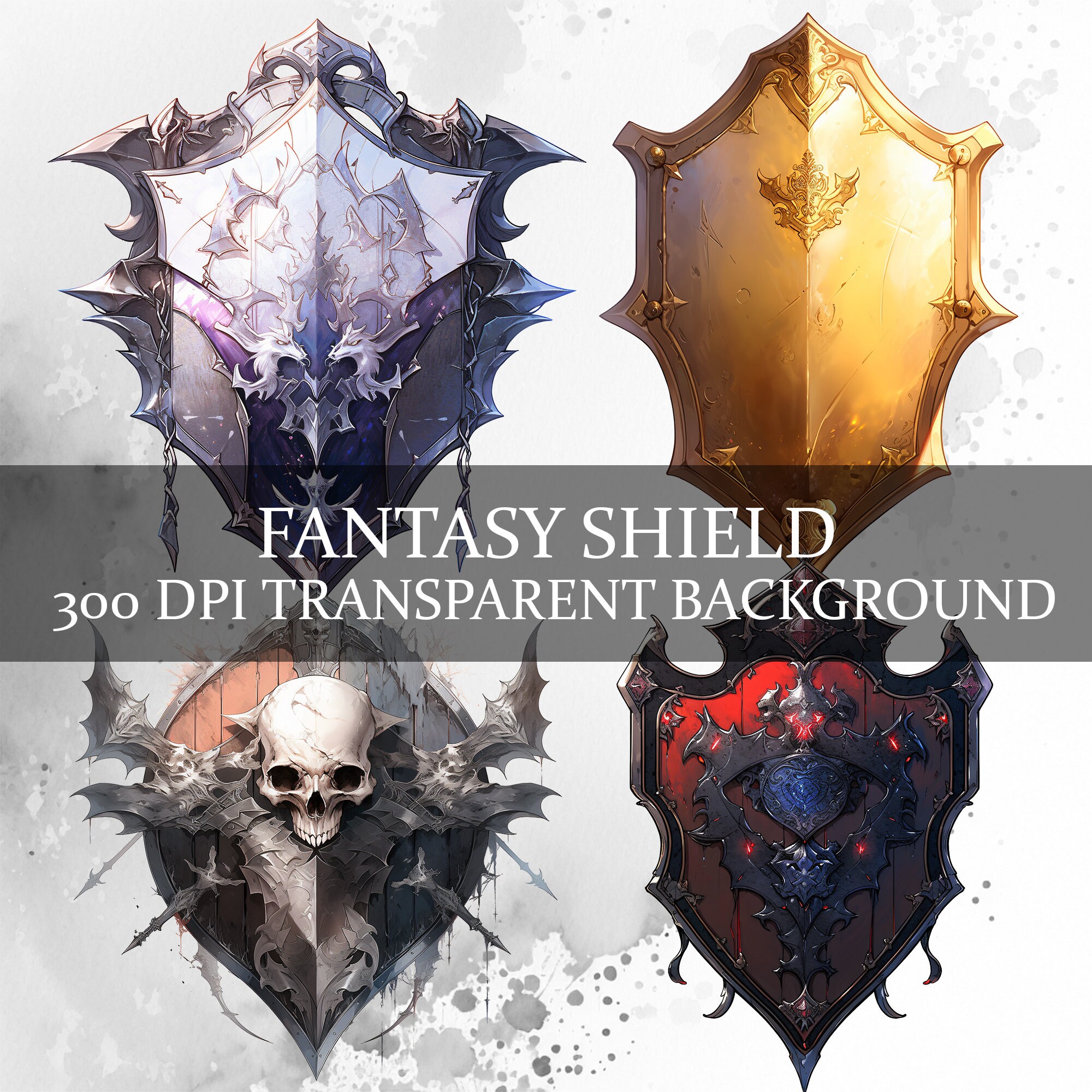 25 Fantasy Shield Clipart Fantasy Gothic Shield Clipart Shield - Etsy