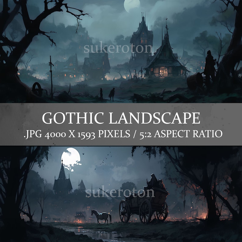 16 Gothic Landscape Wallpaper Dark Gothic Landscape Desktop - Etsy