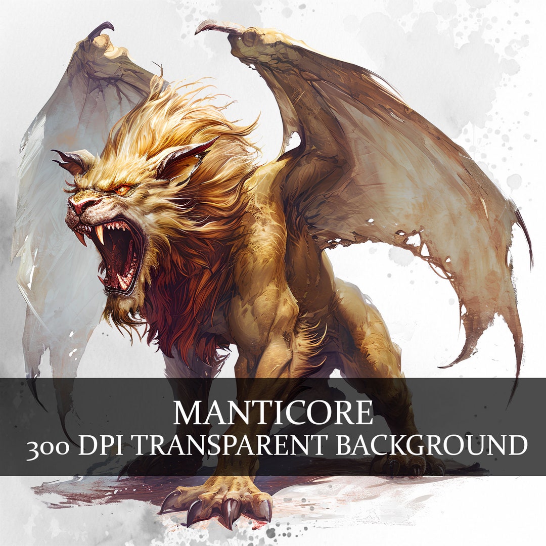 16 Manticore Clipart PNG Bundle, Greek Mythological Creature, Greek ...