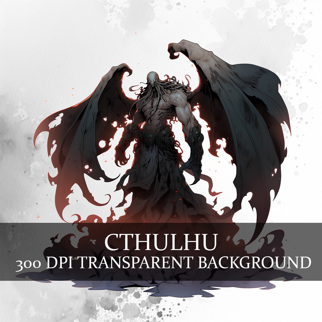 16 Cthulhu Clipart Transparent PNG Bundle, Lovecraft Clipart PNG - Etsy