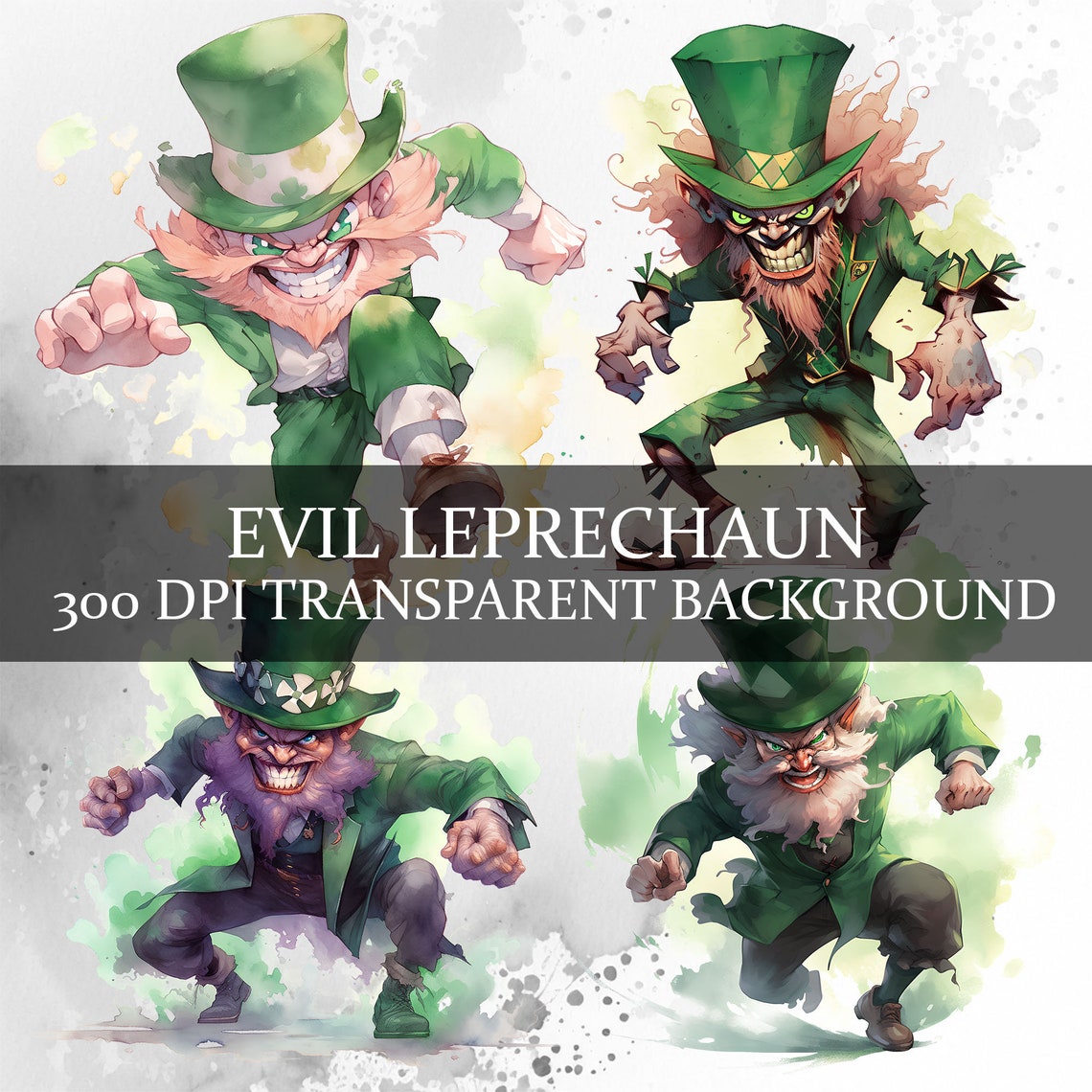 18 Evil Leprechaun Clipart Evil Gnome St. Patrick's Day - Etsy