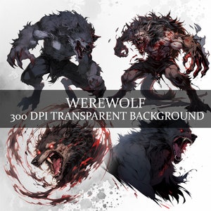 18 Werewolf Clipart, Werewolf Png, Classic Werewolf Clipart, Wolf Png ...