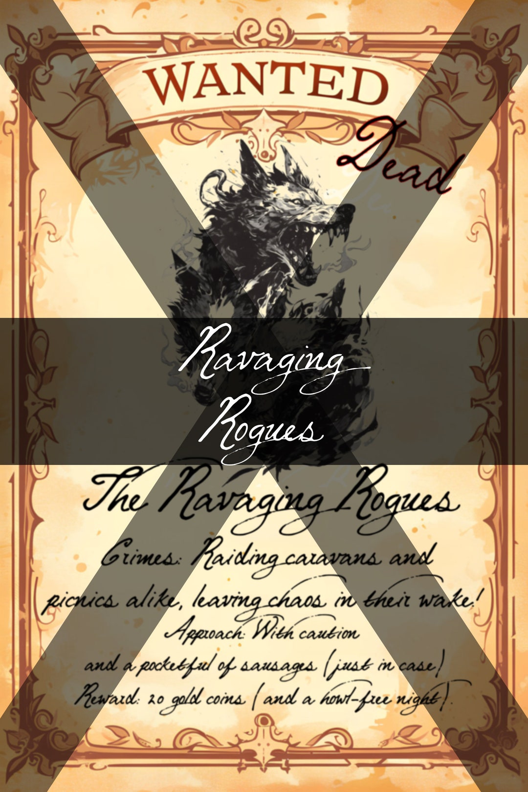 3 Wanted Posters - Bounty Poster Props, Dnd Art, Monster Art Wanted ...