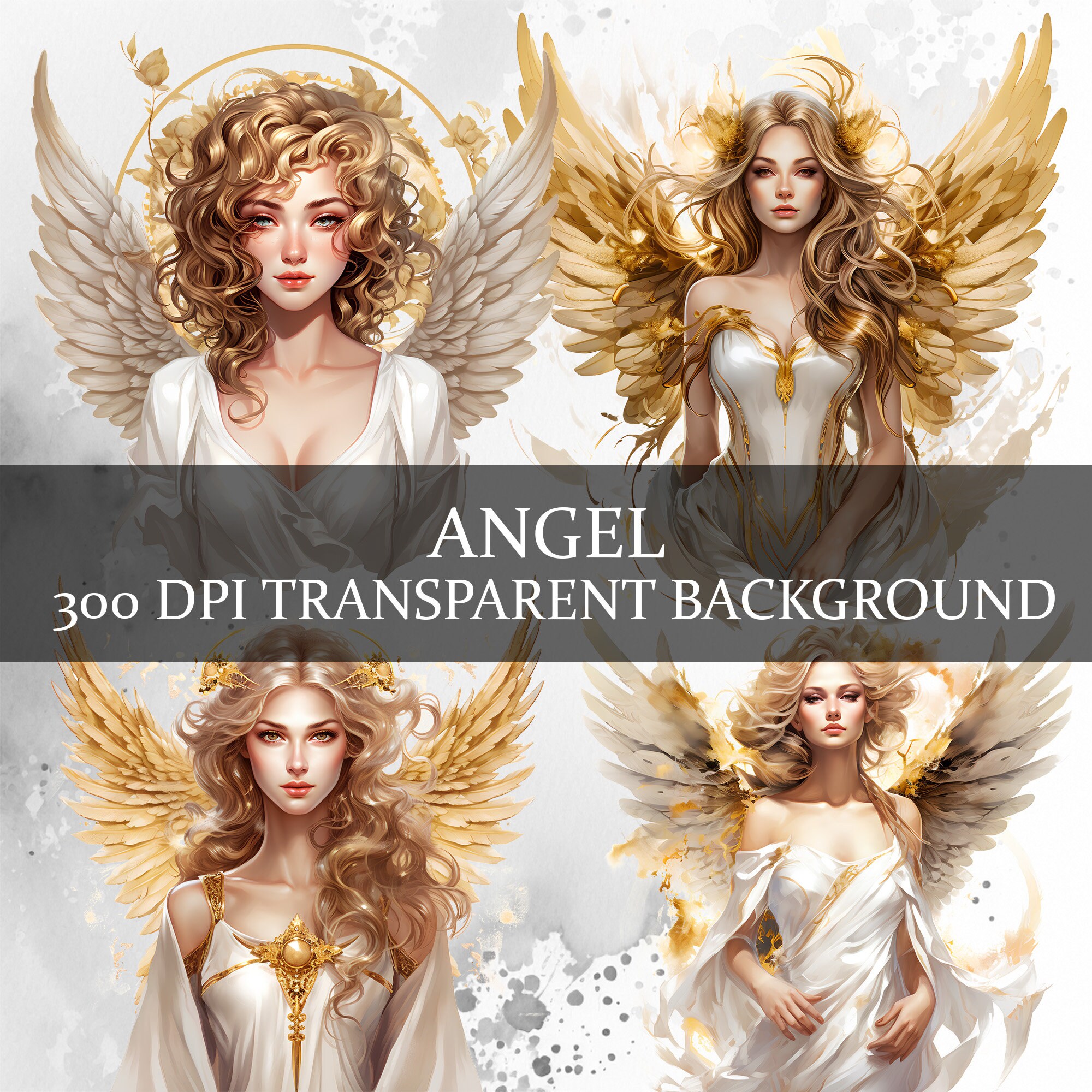 21 Golden Angel Clipart Png Angelic Clipart Beautiful Angel - Etsy